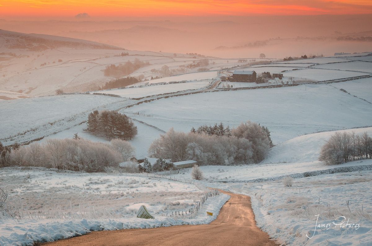 Axe Edge Sunrise in the Snow - James Pictures